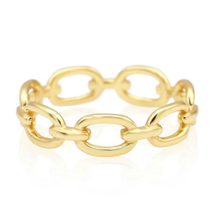 Wide Chain Link Band – Moissanite Rings